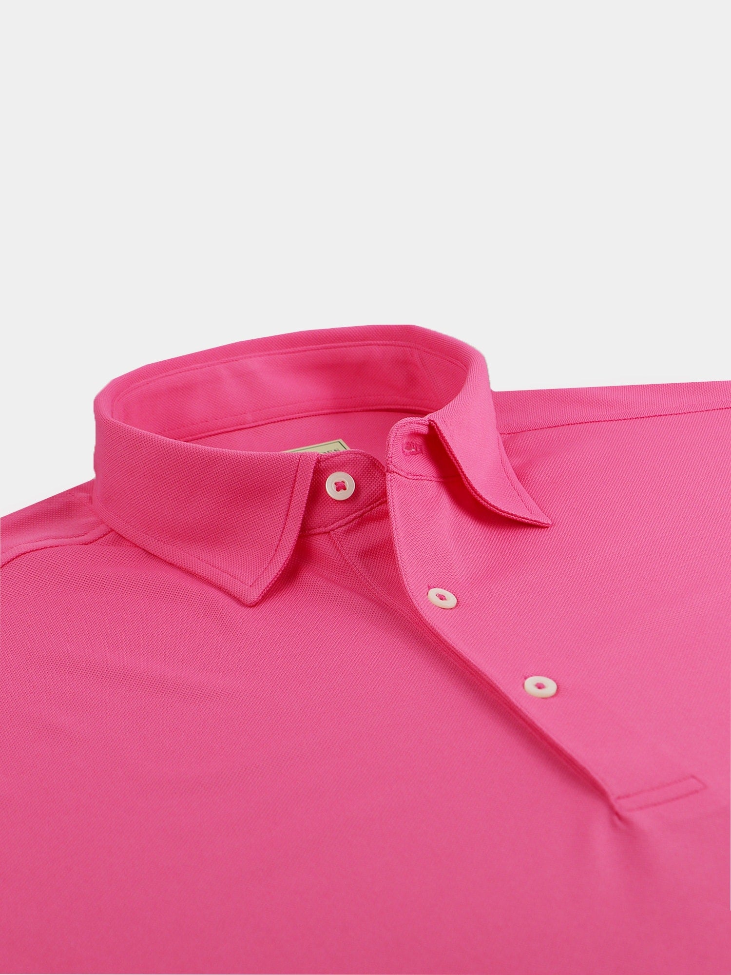 Donald Ross Mens Solid Pique Self Collar Performance Polo - PINK BERRY ...
