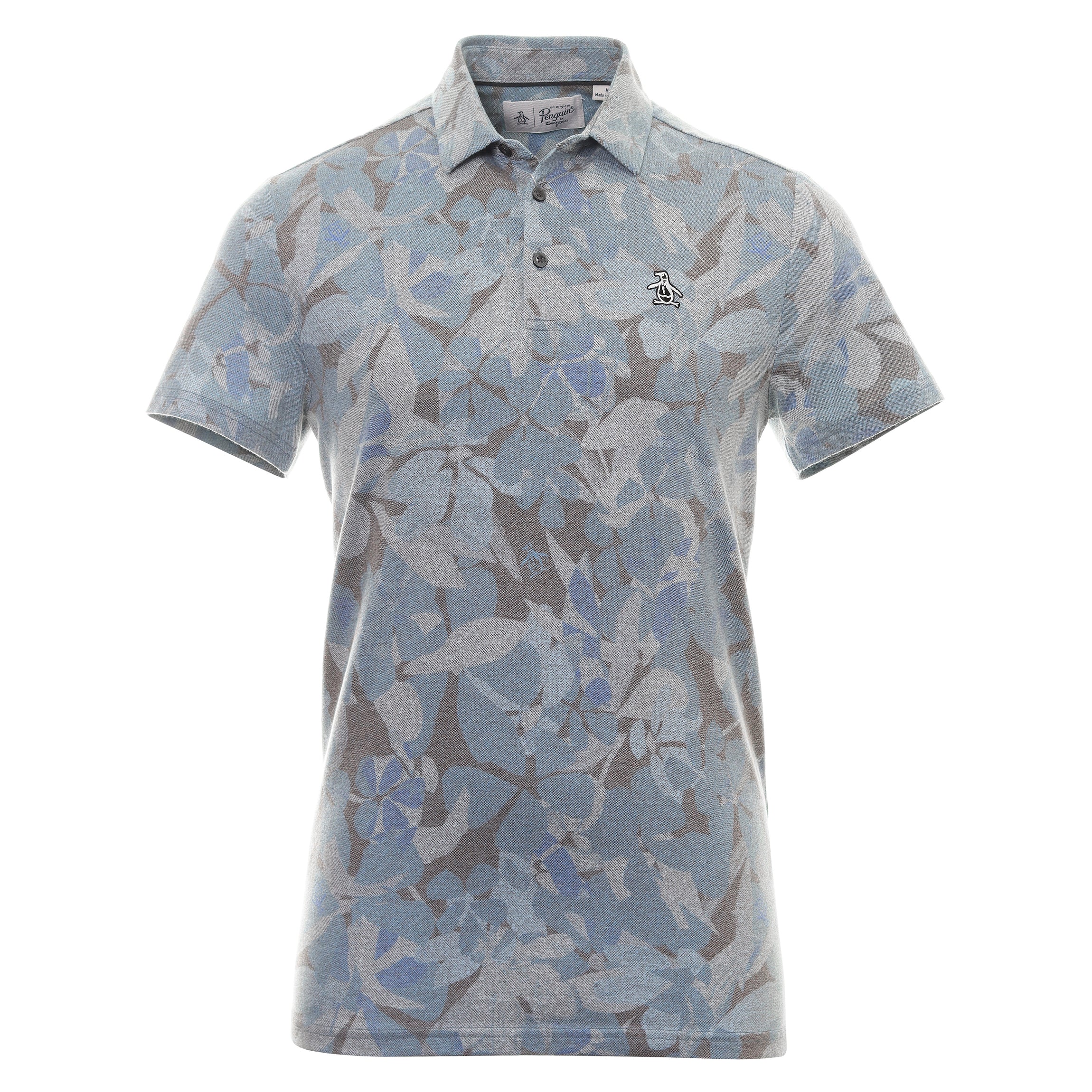 Original Penguin Mens Filtered Floral Camo Print Stretch Golf Polo Shi ...