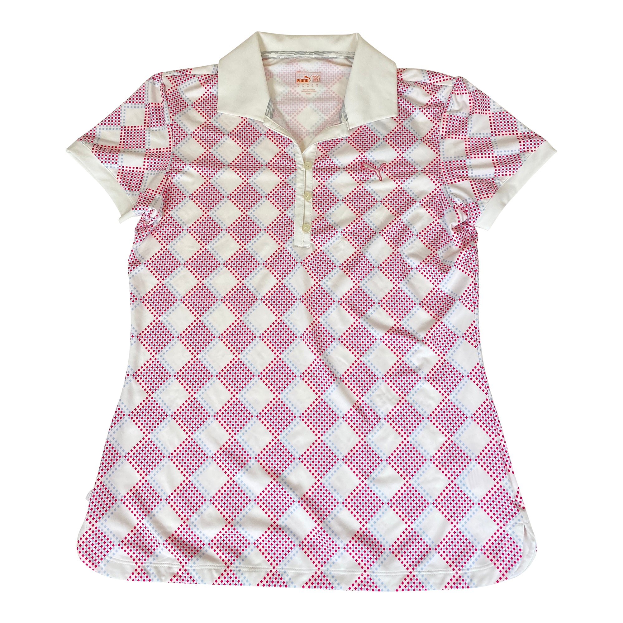 Puma Womens Printed Button Polo - RED/WHITE – Golf Anything US